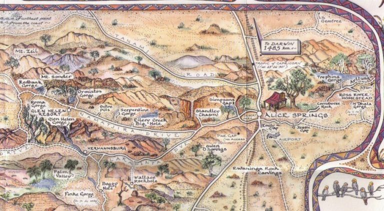 A Map of Mordor and a Map of Central Australia - Where's the Connection?